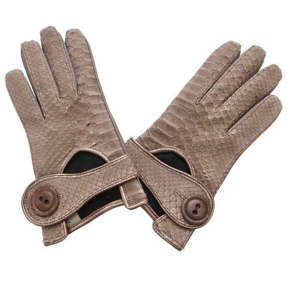 Maison Fabre | Accessories | Maison Fabre Python Lambskin Leather Gloves Sz 65 | Poshmark